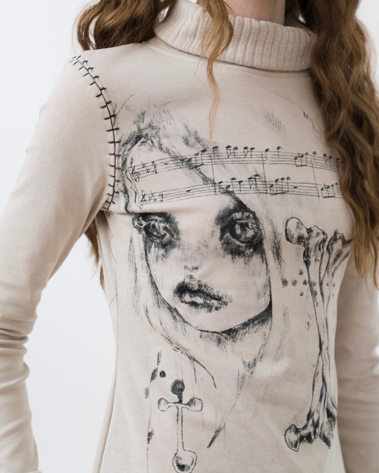 Bones Turtle Neck Top – sixthdimension.shop