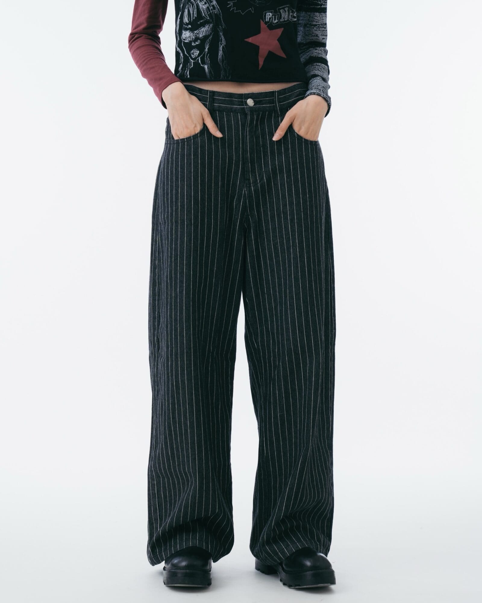 Bobinsky Oversized Pinstripe Jeans – sixthdimension.shop
