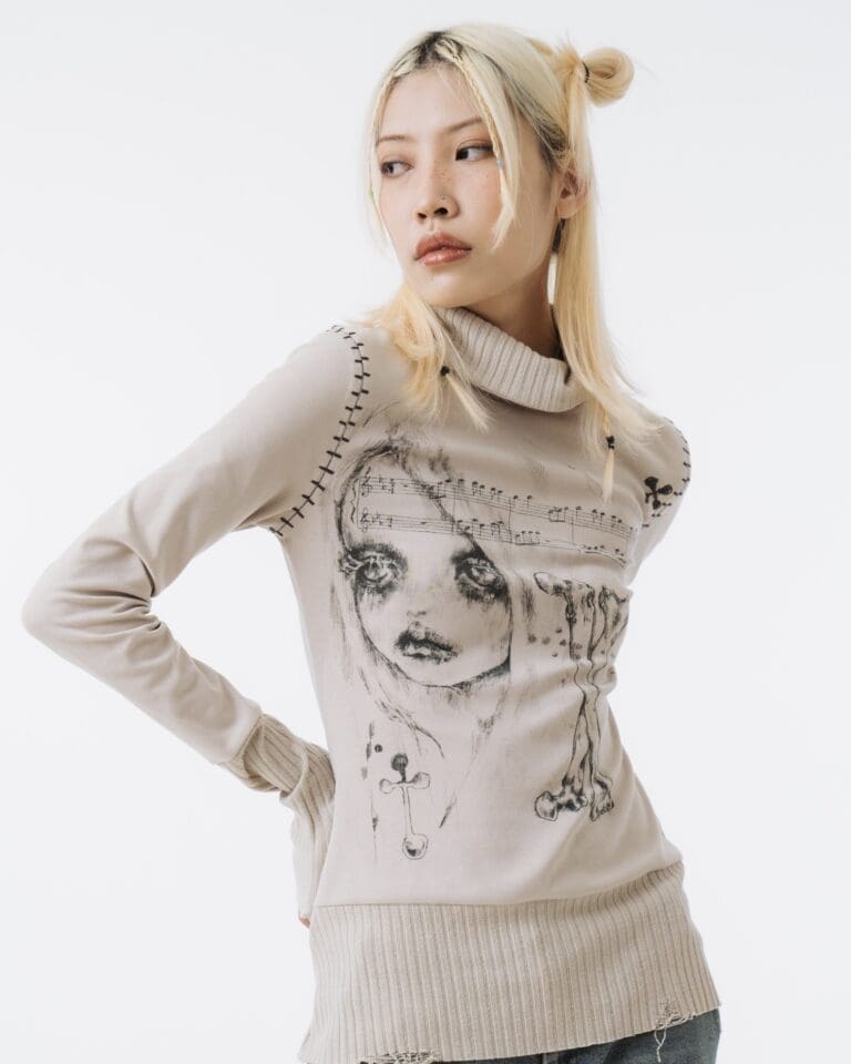 Bones Turtle Neck Top – sixthdimension.shop