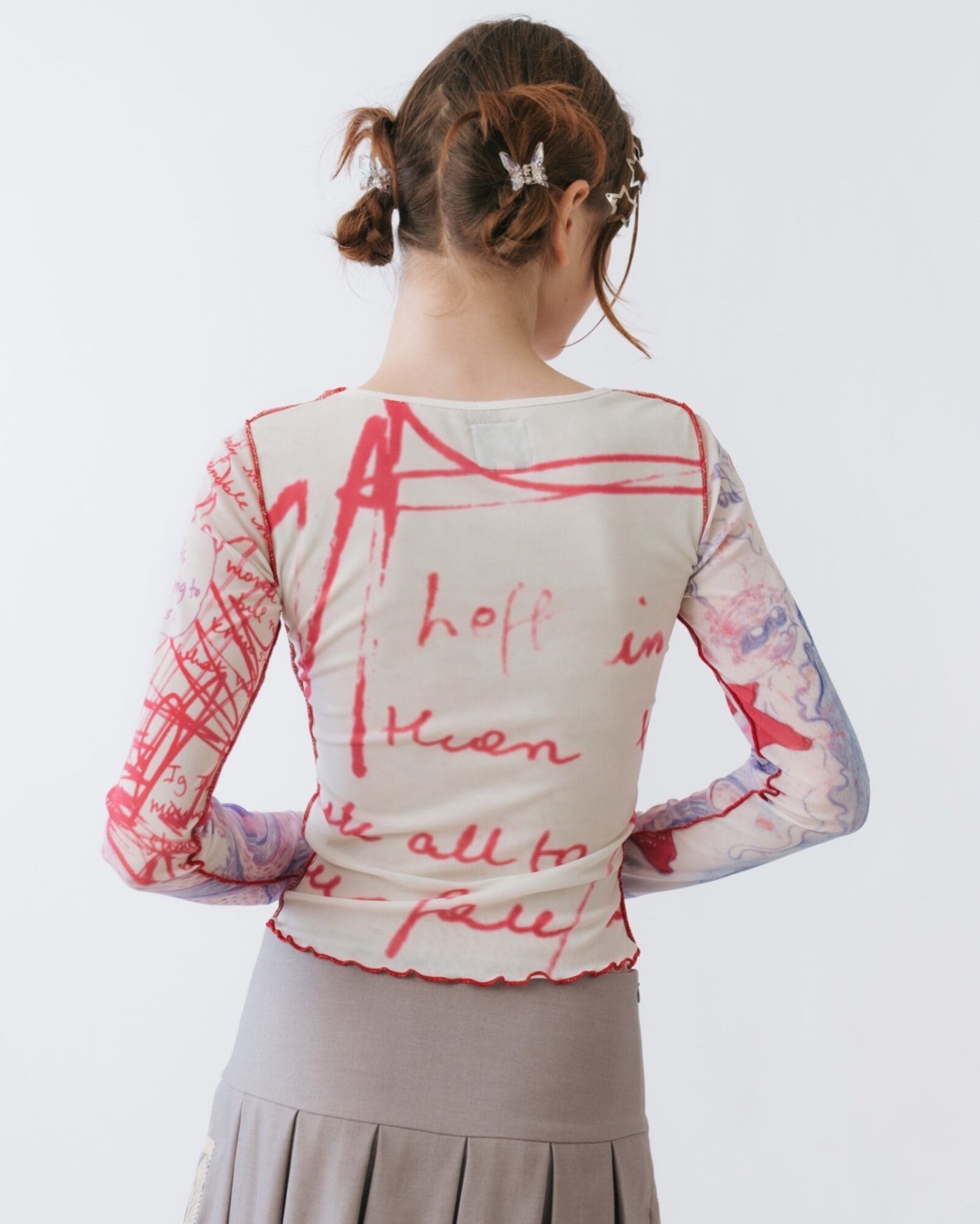 Fragile Long Sleeves Mesh Top – sixthdimension.shop