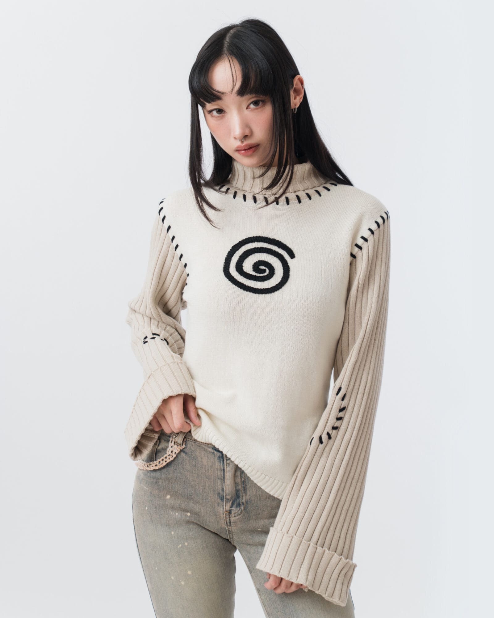 Stitches Turtle Neck Sweater – sixthdimension.shop